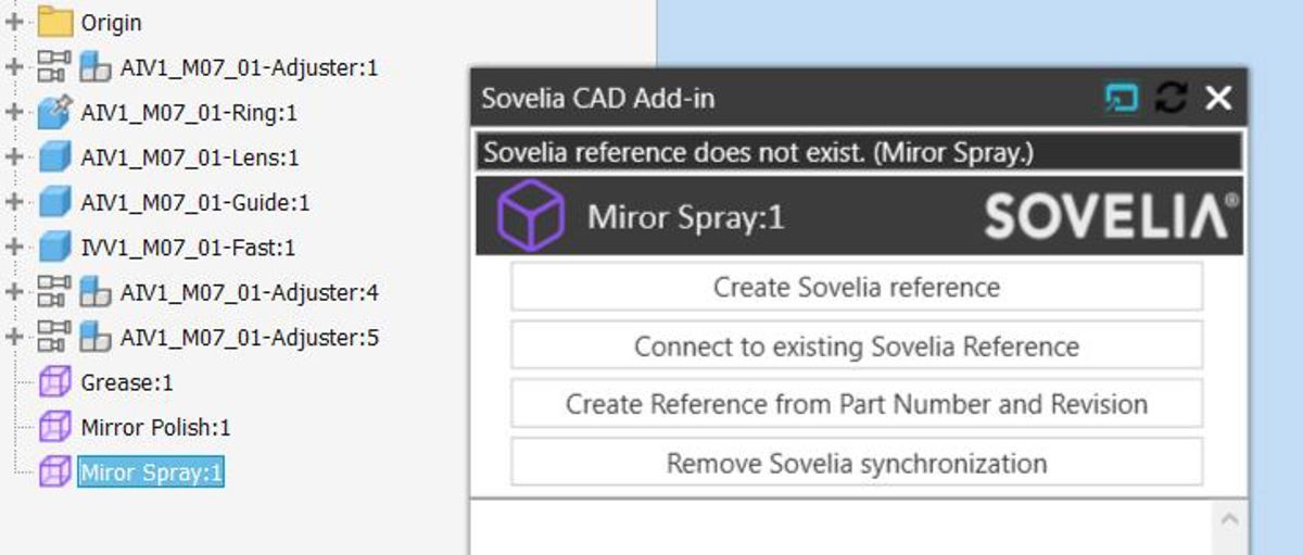 Sovelia CAD Add-in 21.1 What's New | Sovelia